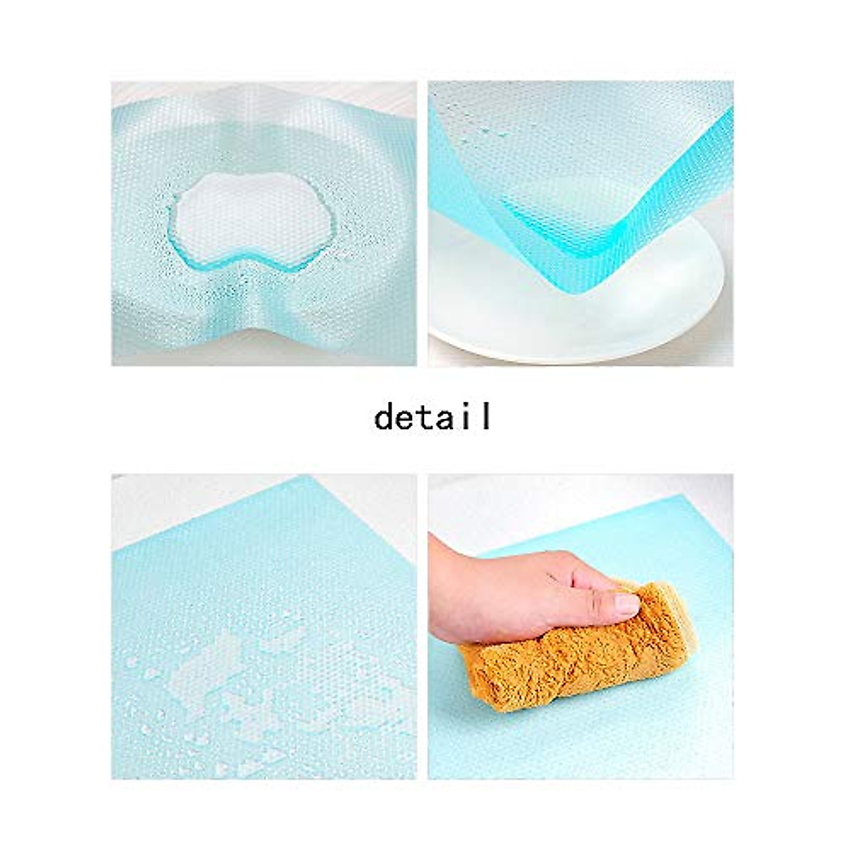 6 PCS Refrigerator Mats EVA Shelf Liners Refrigerator Liners Can Be Cut Refrigerator Mats Pad Washable Fridge Mats Liners 2 Pink/2 Green/2 Blue