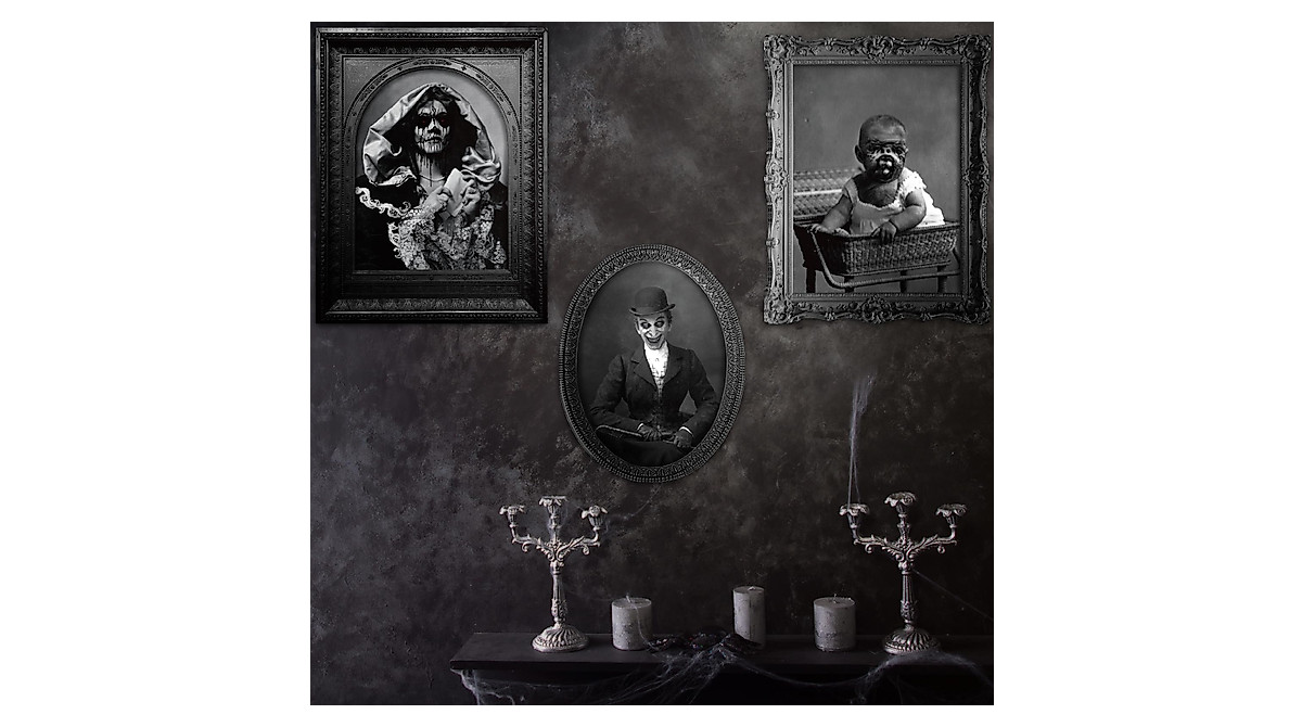 20 PCS Halloween Scary 3D Portraits for Spooky Decor