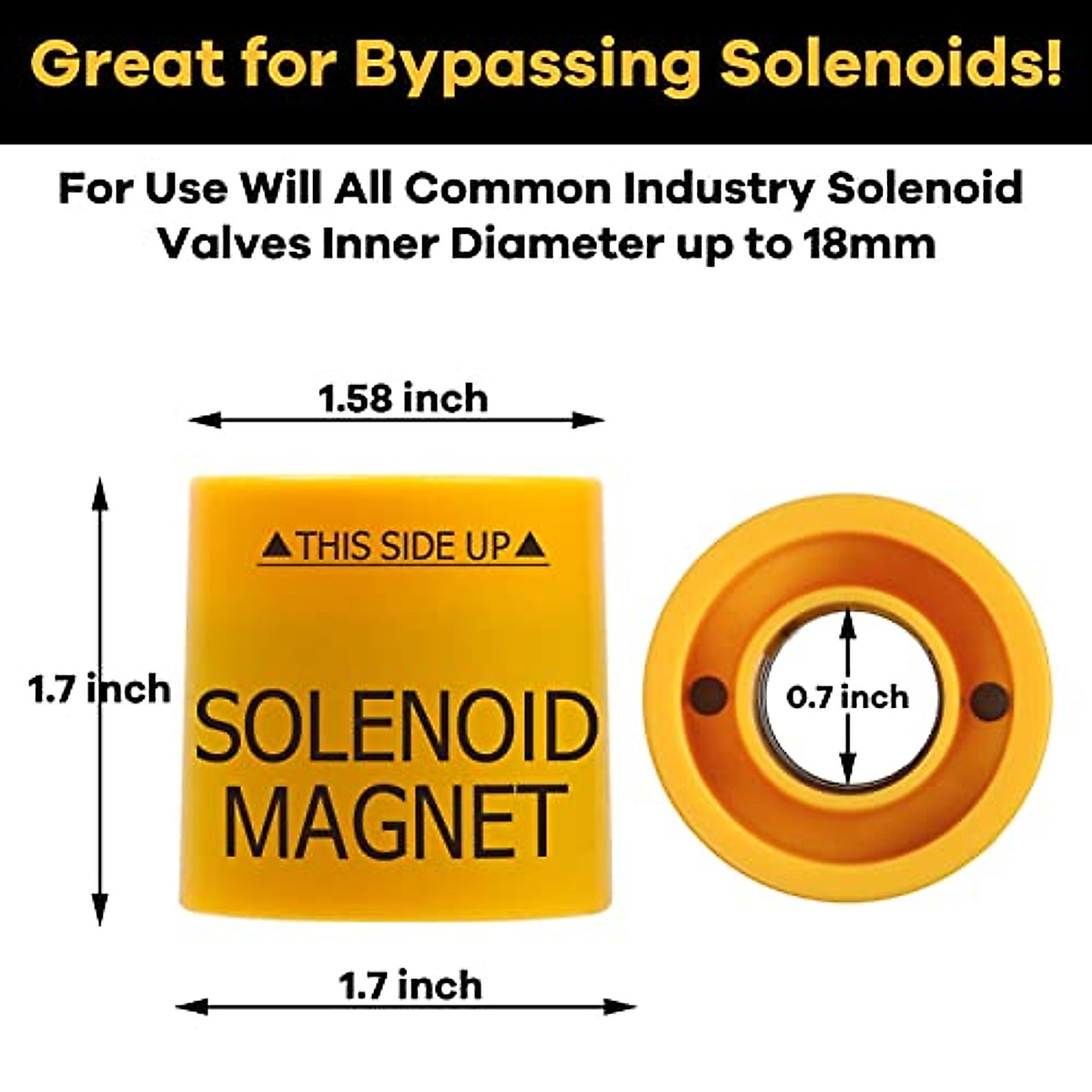 Solenoid Valve Magnet Tool #TLMKC, Solenoid Valve Troubleshooting Magnet 18 mm, Fits All Common Industry Valves