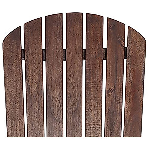 Teal Island Designs Kava Dark Brown Wood Outdoor Adirondack Chair with Wine Holder Set of 2