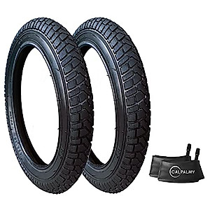 (2 Sets) 14” x 2.125 Kids Bike Replacement Tires and Tubes - Compatible with Most 14” Kids Bikes Like RoyalBaby, Joystar, and Dynacraft - Made from BPA/Latex Free Butyl Rubber