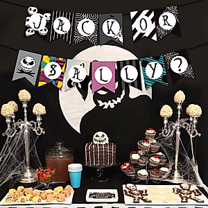 Nightmare Before Christmas Decorations Nightmare Before Christmas Gender Reveal Jack Skellington Birthday Decorations Halloween Gender Reveal for Halloween Party Decorations Supplies