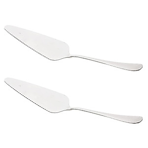 2PCS Silver Stainless Steel Pie Server Spatula Cake Server Triangular Spade Spatula for Pie Tart Cake Dessert Pizza Baking Holder Transfer