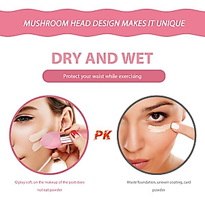 3Pcs Makeup Sponge Beauty Foundation Blending Sponge Makeup Sponge Wedge Foundation Sponges with Handle Cosmetic Professional Beauty Sponge Pink