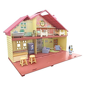 Bluey Family Home Playset with 2.5" poseable Figure, Multicolor (13024)