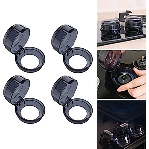 4 Pcs Stove Knob Covers Oven Knob Covers Child Locks Protective Cove Fire Guard Cooker Switch Baby Safety for Child Kitchen Safety