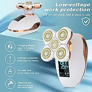 Electric Razors for Women, Facial Hair Removal, Bikini Trimmer, Shaver for Women, Wet and Dry Lady Hair Remover for Legs Body Face, Painless Womens Electric Shaver Cordless Women's Grooming