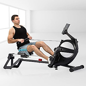 HouseFit Rowing Machine 300Lbs Weight Capacity for Home use 15-Level Magnetic Resistance Row Machine Exercise with LCD Display