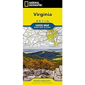 Virginia Map (National Geographic Guide Map)