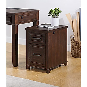 Martin Svensson Home Del Mar Fingerprint Lock File Cabinet, Walnut Coffee