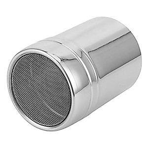 Stainless Steel Fine Mesh Powder Shaker， Fine Mesh Salt Sugar Shaker with Lid， Evenly Distribution Powder Sifter Dredger， Mulifunction Seasoning Shaker for Salt， Flour， Pepper， Cocoa(L)