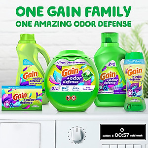 Gain Flings Laundry Detergent Pacs with Odor Defense, HE Compatible, 3in1 with Febreze and Oxi, Super Fresh Blast Scent, 81 Count