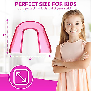 CustMbite Night Guard for Kids, Custom Fit Kids Mouth Guard for Teeth Grinding, Clenching, and Bruxism - Pink, 2 Pack
