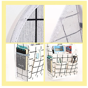 ZRSYH Wall Hanging Storage Bag Large Capacity Home Organizer Small Cloth Bag Behind The Door Hanging Shoe Rack Organizer Office Supplies,White Grid