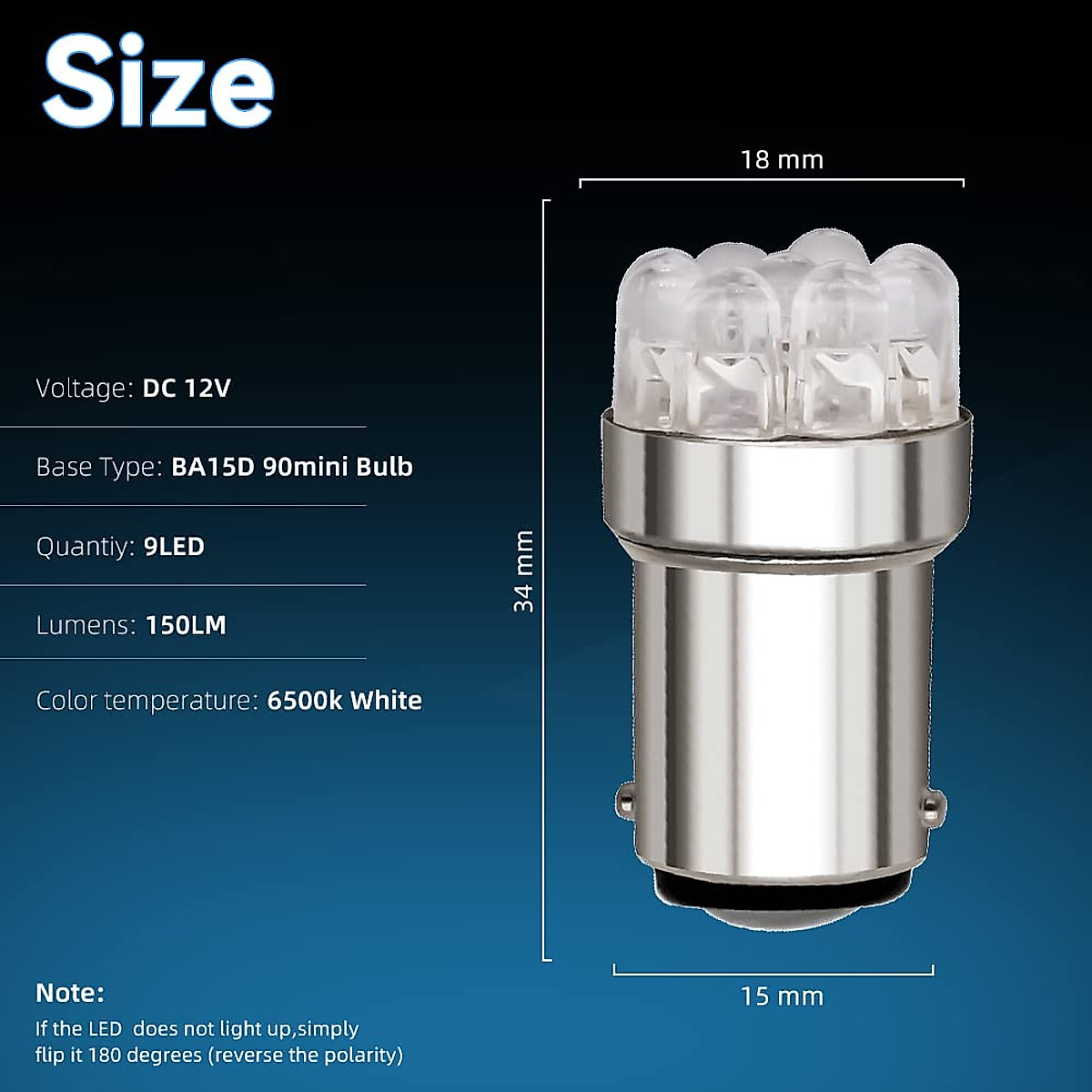 Keiurot BA15D 90 1004 Led Bulb for Boat Navigation Lights Anchor Light Stern Light, Boat Lights Bow and Stern, Marine Navigation Lights for Boats Led White DC 12V, 4Pack