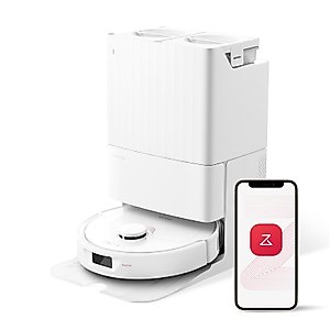 roborock Q Revo Robot Vacuum and Mop, Auto-Drying, Auto Mop Washing, Dual Spinning Mops, Auto Mop Lifting, Self-Refilling, Self-Emptying, Reactive Tech Obstacle Avoidance, 5500Pa Suction, White