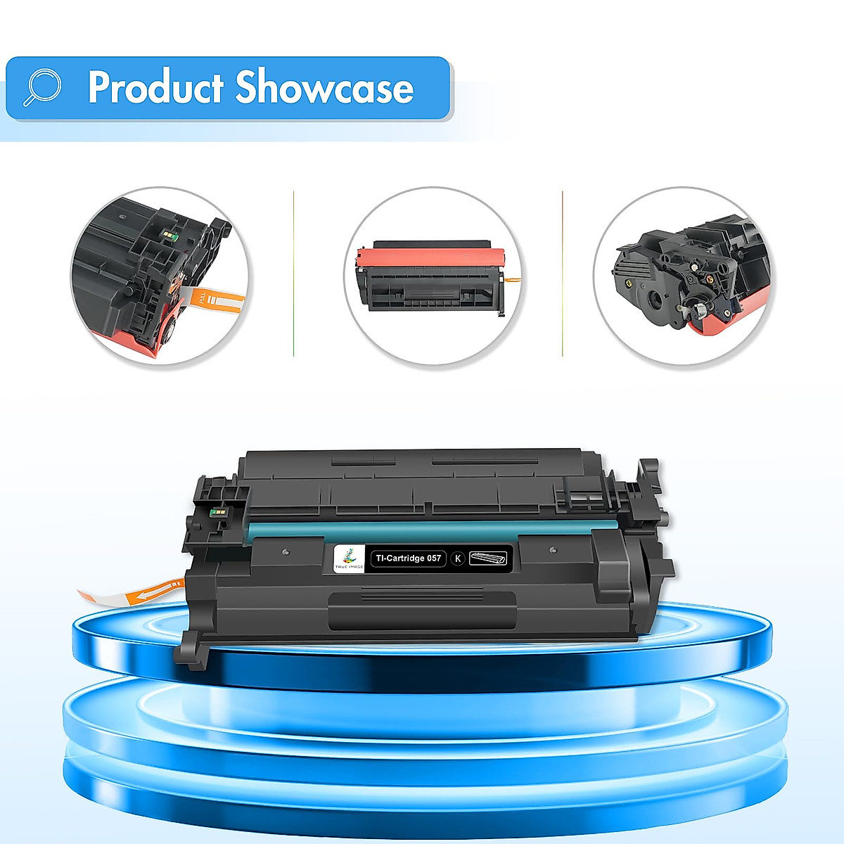 TRUE IMAGE Compatible Toner Cartridge Replacement for Canon 057 057H CRG-057 Work with ImageCLASS MF445dw MF448dw LBP226dw LBP227dw LBP228dw MF449dw MF445 Laser Printer Ink (Black, 2-Pack)