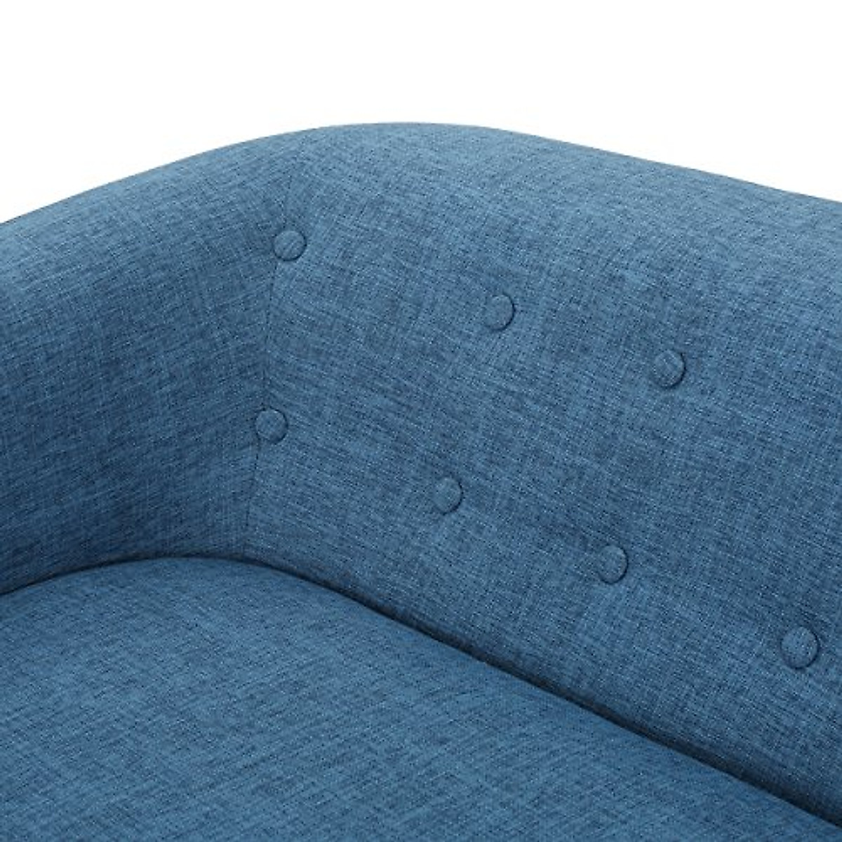 GDFStudio Christopher Knight Home Bridie Mid-Century Modern Loveseat, Muted Blue Fabric