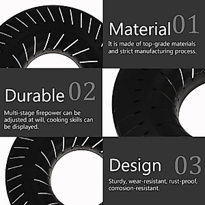 UPKOCH Induction Burner Induction Burner Cast Iron Wok Support Ring 2pcs Non Cast Iron Wok Rack Suitable for Kitchen Etc Gas Stove Rack Accessories Flame Diffuser Flame Diffuser