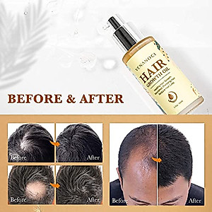 Biotin & Castor oil & Rosemary Oil for Hair Growth for Women, hair loss treatments, hair oil for dry damaged hair and growth, Hair Growth Serum for Thicker Longer Fuller Healthier Hair, All Natural Vitamin Rich Treatment