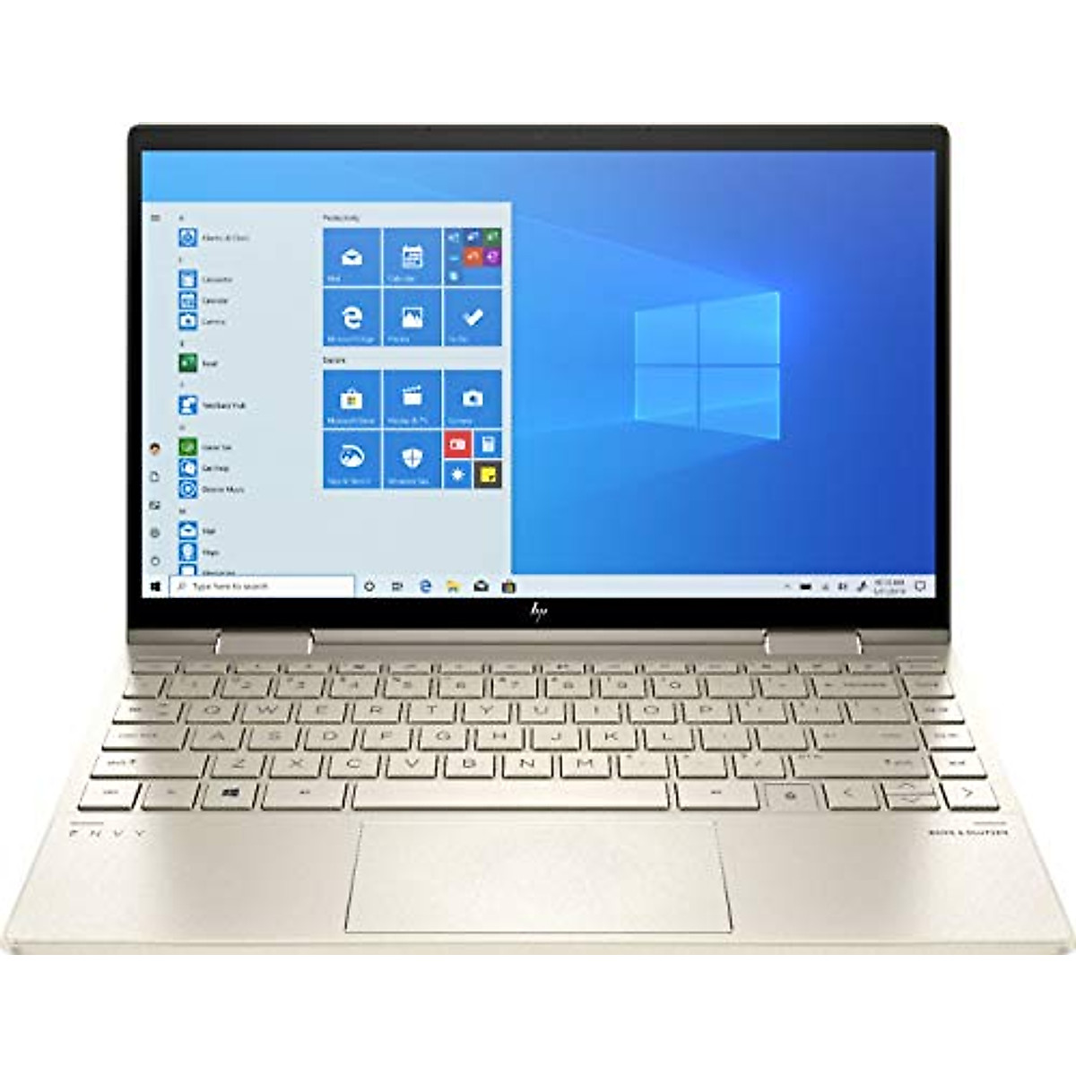 HP Flagship Envy x360 13 2-in-1 Laptop 13.3" FHD OLED Touchscreen 11th Gen Intel 4-Core i7-1165G7 8GB RAM 512GB SSD Intel Iris Xe Graphic Backlit Fingerprint Thunderbolt Win10Pro Pale Gold + Pen