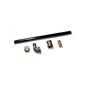 HPC Fire Straight Black Steel Gas Log Lighter Kit (S24P), 24-Inch, Propane Gas