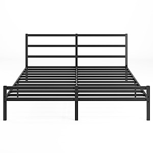 USIIN King Metal Platform Bed Frame with Headboard - Sturdy Metal Frame, Sturdy, and Noise-Free Sleep Solution