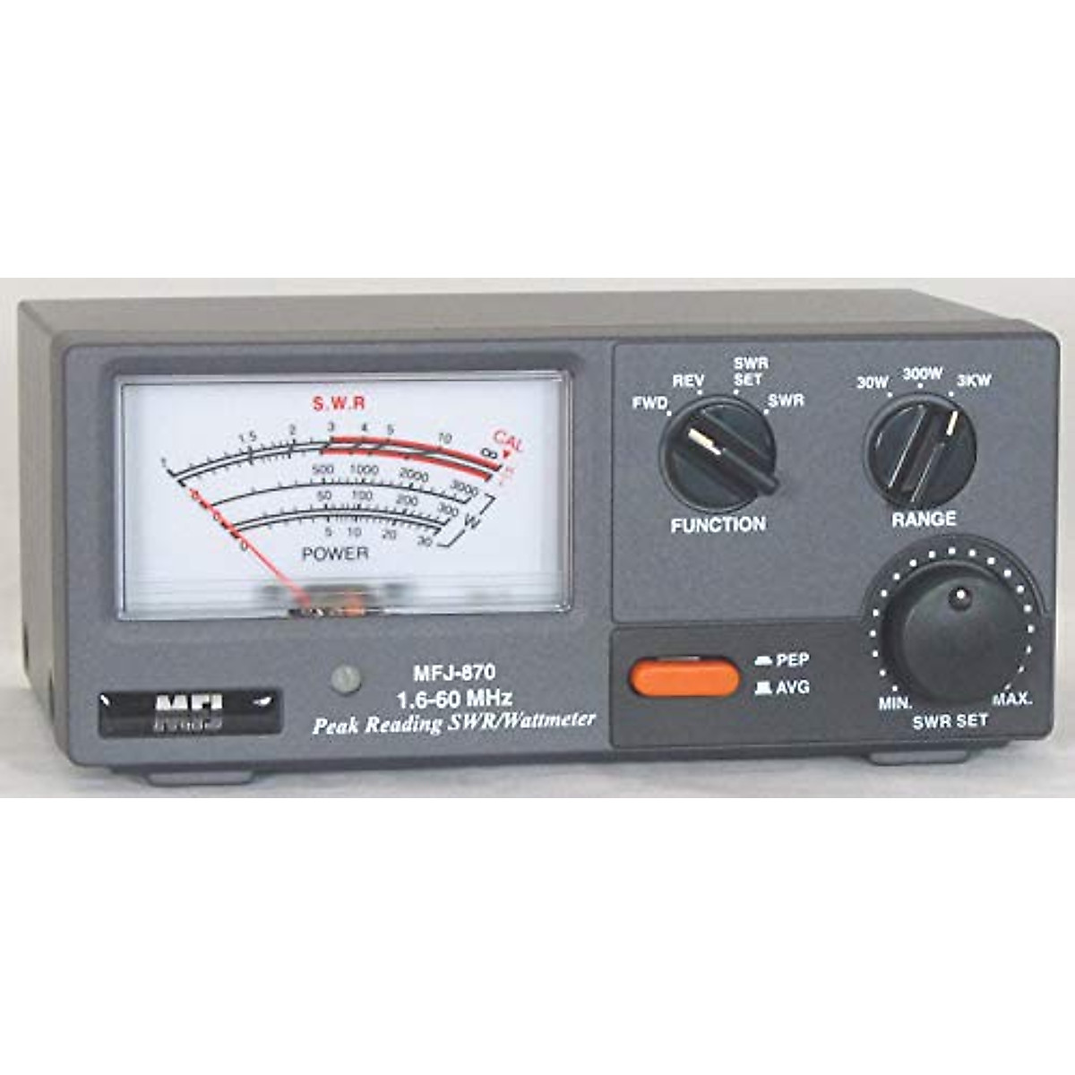 MFJ-870 SWR meter, 1.8-60MHz, 30/300/3000W