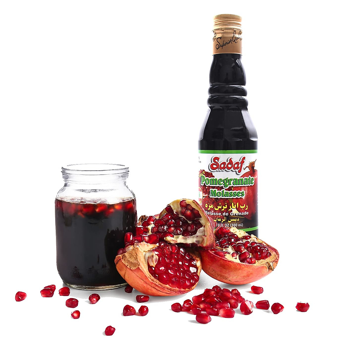 Sadaf Pomegranate Sour Paste - Pomegranate Molasses - Dark Red Syrup (10 fl oz)