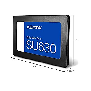 ADATA ASU630SS-960GQ-R 2.5-inch Internal SSD 960GB SU630 Series 3D NAND QLC SMI Controller 0.3 inch (7 mm)