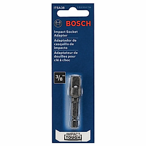 BOSCH ITSA38 1-Piece 3/8 In. Impact Tough Socket Adapter