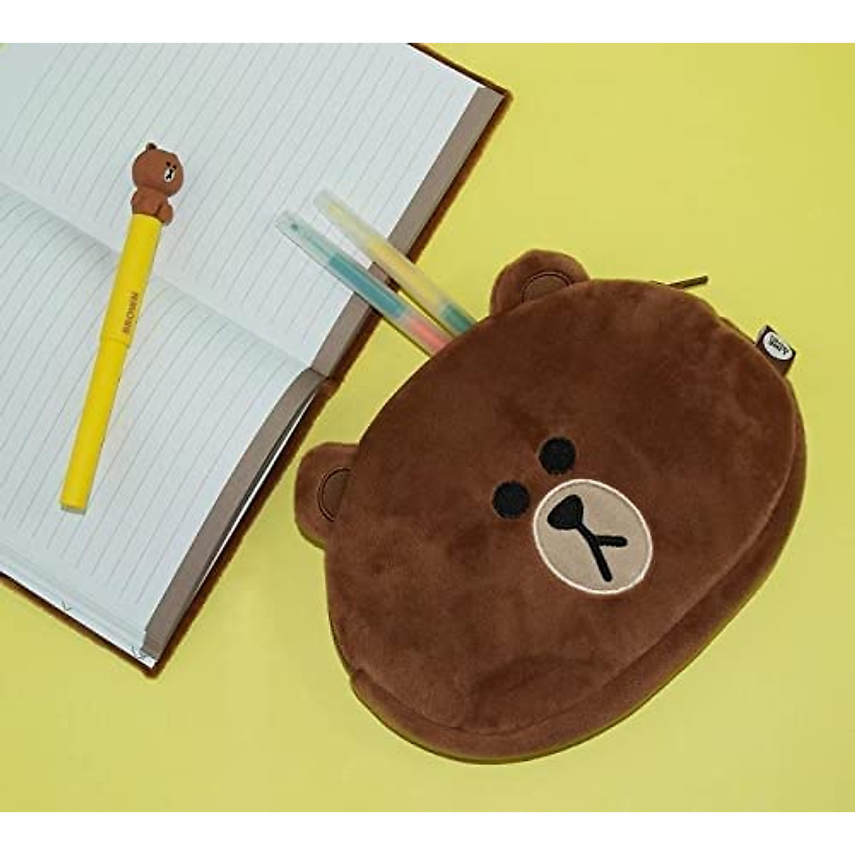 Line Friends Brown Pencil Case Plush