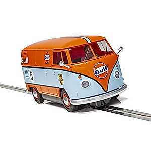 Scalextric Volkswagen Panel Van Gulf Livery 1:32 Slot Race Car C4060 Orange and Light Blue