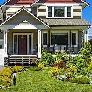 YaoKuem Outdoor Post Light, Pole Lantern, E26 Base 60W Max, Aluminum Housing Plus Glass, Wet Location Rated, Bulbs not Included, Matte Black, 1 Pack