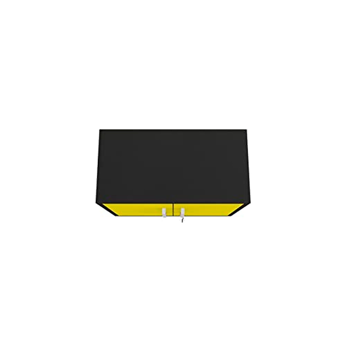 Manhattan Comfort Eiffel 2-Piece Storage Garage Set in Matte Black and Yellow