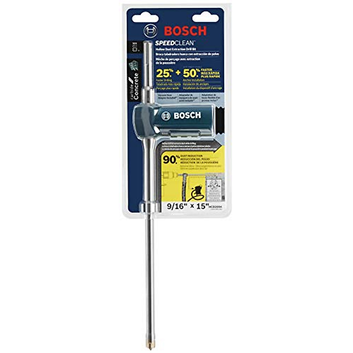Bosch HCD2094 9/16 In. x 15 In. SDS-plus Speed Clean™ Dust Extraction Bit