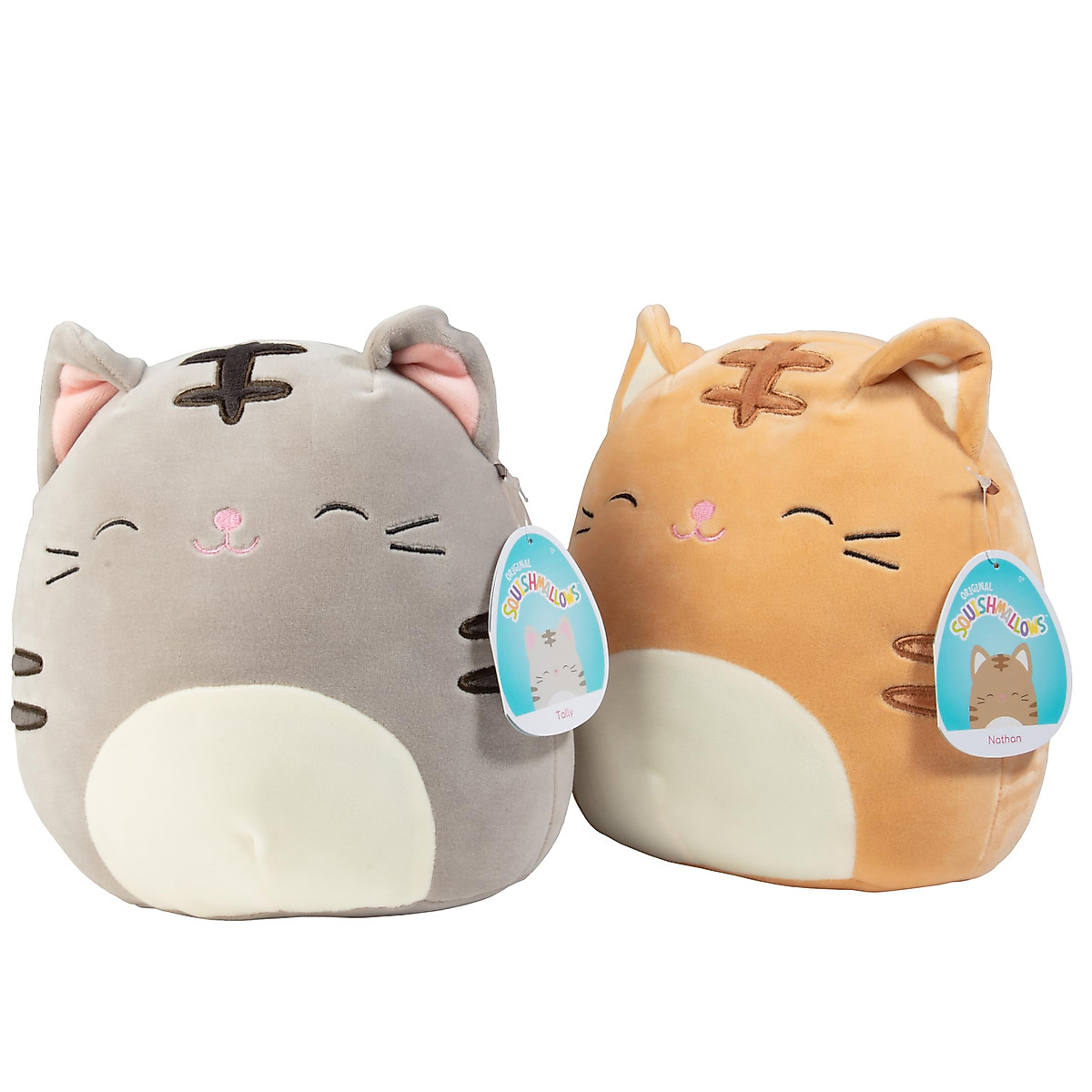 Squishmallows Mystery 8-Inch Cat Plush - Receive 1 Plush - Official Jazwares - Nathan or Tally - Collectible Soft & Squishy Kitty Stuffed Animal Toy - Gift for Kids, Girls & Boys