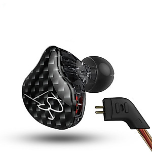 KZ ZST Pro Dynamic Hybrid Dual Driver in-Ear Headphones (Black Without Mic)