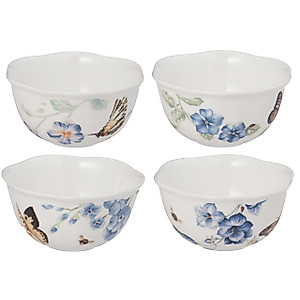 Lenox 833415 Butterfly Meadow Blue 4-Piece Dessert Bowl Set