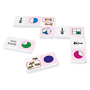 Junior Learning JL485 Fraction Dominoes, Multi 7.8 H x 4.7 L x 1.5 W