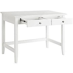 Crosley Furniture Campbell Writing Desk with Hutch - White