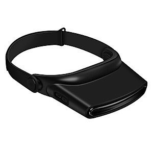 TRELC Personal Fans Headwear Sun Hat, Hands Free Bladeless Headband Fan, Rechargeable USB Fan Sun Visor Baseball Cap Portable Cooling Fan for Women Men Cycling Fishing Hiking Camping Sports (Black)