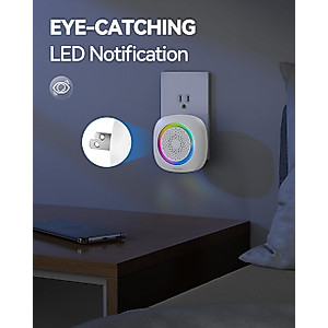 TECKNET Wireless Doorbell, Plug and Play, IP66 Waterproof Doorbell with RGB Light, 1300ft Door bell Kit, 60 Chimes & 5 Level Volume, 4.5 Years Using Time Cordless Doorbell for Classroom, Home