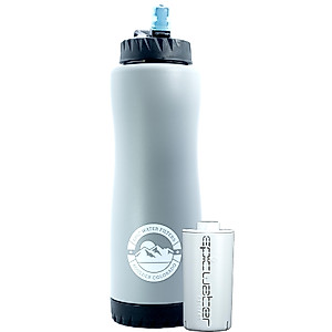 Epic Vostok | Vacuum Insulated Water Bottle with Filter | USA Made Filter | Dishwasher Safe | Stainless Steel | BPA Free Water Bottle | Removes 99.9% Tap Water Contaminants | Coldest | Simple | Modern
