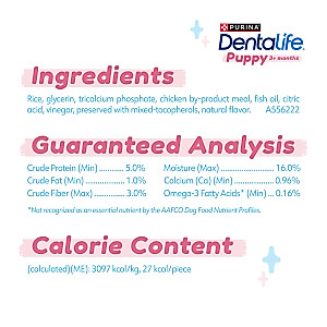 Dentalife Purina Chicken Flavored Puppy Teething Chews 17.3 oz - 50 ct. Pouch