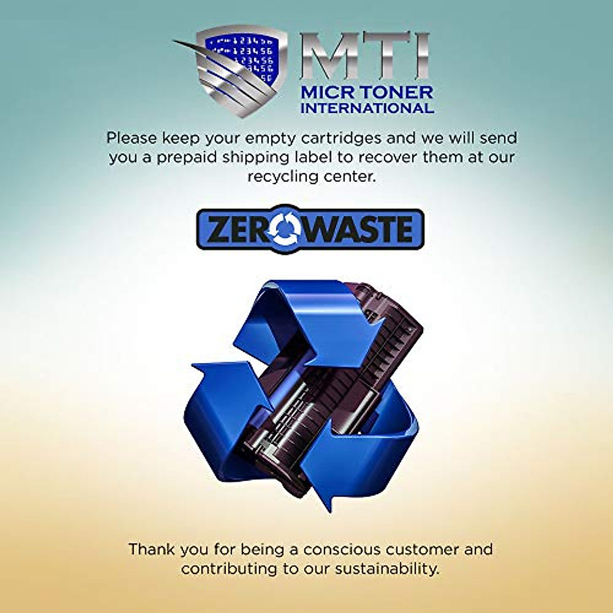 MTI 410A MICR Compatible Magnetic Ink Replacement for HP CF410A | HP Color Pro MFP M477FNW M477FDN M477FDW M452DN M452DW M452NW Laser Printer | Check Printing Cartridge