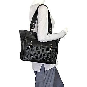 Nino Bossi Handbags Trina Leather Tote (Denim)