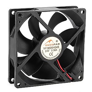 uxcell 92mm x 92mm x 25mm 24V DC Cooling Fan Long Life HY Bearing Computer Case Fan