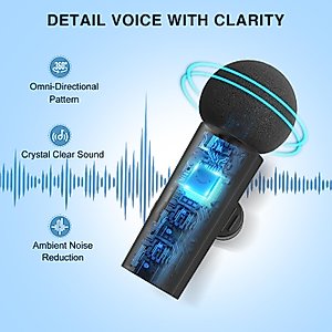 FIFINE Wireless Lavalier System with 2 Microphones, Lapel Mic Clear Sound for YouTube Video Interview Vlog, Dual Mini Mic with Type C Receiver for Android Phone/Tablet/Iphone15(USB C) Laptop-M8
