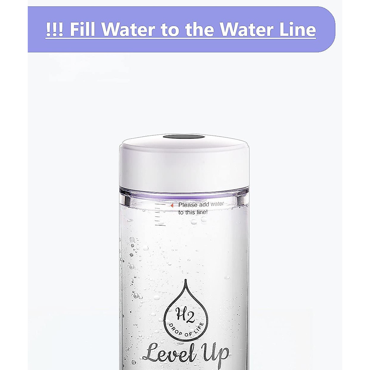 Level Up Way - Premium Hydrogen Water Bottle Generator – Up to 4000 PPB – SPE PEM Dupont US - Healthy Life